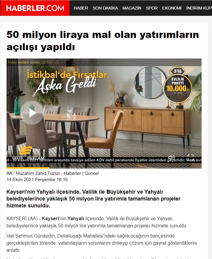 HABERLER.COM - 14 EKİM 2021